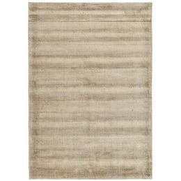 Teppich Tom Tailor HOME, B:190cm H:8mm L:290cm, braun, Viskose, Wohnzimmer, Teppiche, "Shine uni", Handweb Teppich, 100% Viskose, handgewebt, mit