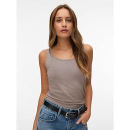 V&eacute;ro Moda VERO MODA Damen Tanktop "VMLULU LONG TANK TOP JRS GA NOOS"moon rock, Gr. M, unifarben, Jersey, Obermaterial: 95% Baumwolle, 5% Elasthan, Tops,