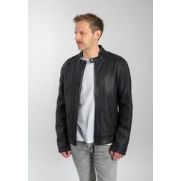 Mauritius Herren Lederjacke "MMDeplu"schwarz anthrazit, Gr. L, unifarben, Obermaterial: 100% Schafsleder. Futter: 100% Baumwolle. &Auml;rmelfutter: 100%