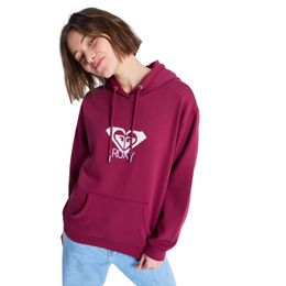 Hoodie Roxy "Surf Stoked Brushed Art", Damen, Gr. L, rhododendron, Obermaterial: 60% Walkfrottier, 40% Microfaser;, Sweatshirts Hoodie