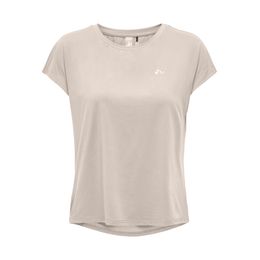 Only Play Damen Trainingsshirt "ONPAUBREE SS LOOSE TRAIN TEE - NOOS"pumice stone, Gr. S, Shirts