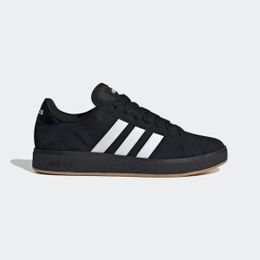 Herren Sneaker "GRAND COURT BASE 00S", adidas Sportswear, Gr. 42,5, schwarz-wei&szlig;, Leder, Synthetik, Schuhe, Design auf den Spuren des adidas Campus 00