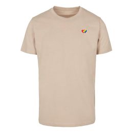 Mister Tee Shirt 'Double Hearts Pride' male Beige size XS