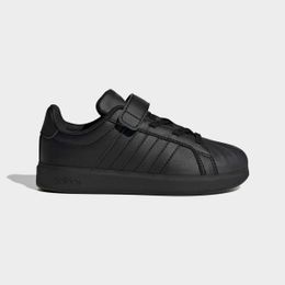 Damen Sneaker "STREETTALK", adidas Sportswear, Gr. 35core schwarz, core schwarz, carbon, Synthetik, Schuhe, inspiriert vom Design des adidas