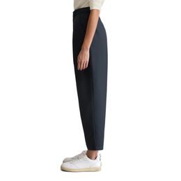 Marc O'Polo Damen Chinohose "aus recyceltem Polyester mit Viskose"blau depths, Gr. L, MARC O'POLO DENIM, unifarben, Twill, Obermaterial: 65% Polyester, 35%