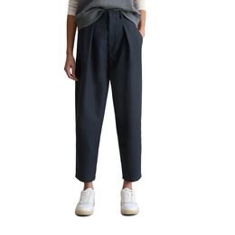 Marc O'Polo Damen Chinohose "aus recyceltem Polyester mit Viskose"blau depths, Gr. L, MARC O'POLO DENIM, unifarben, Twill, Obermaterial: 65% Polyester, 35%