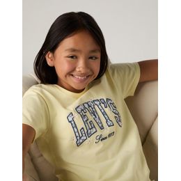 LEVI'S KIDS M&auml;dchen T-Shirt "LVG LEVIS CHAMBRAY APPLIQUE TO", gelb, Gr. 6, bestickt, Jersey, Obermaterial: 60% Baumwolle, 40% Polyester, Shirts, for