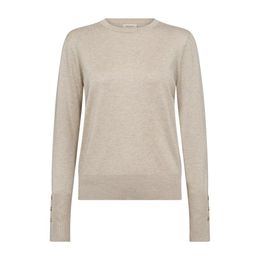 Freequent Damen Strickpullover "FQKATIE-PULLOVER", grau, Gr. XL, unifarben, Strick, Obermaterial: 82% Viskose, 16% Polyamid, 2% Elasthan, Pullover,