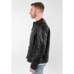 Mauritius Herren Lederjacke "MMBounto"schwarz, Gr. S, unifarben, Obermaterial: 100% Schafsleder. Futter: 90% Baumwolle, 10% Polyester. &Auml;rmelfutter: