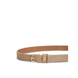Tommy Hilfiger Damen Lederg&uuml;rtel "ESSENTIAL EFFORTLESS NUBUCK", beige, Gr. 100, Rindsleder, G&uuml;rtel, 3,5 cm, samtartig, leicht angeraut
