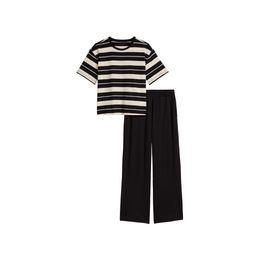 Marc O'Polo MARC O'POLO Damen Pyjama "Mix N Match Cotton", Gr. XSfrench oak stripe, schwarz, Single Jersey, Obermaterial: 100% Baumwolle, Homewear-Sets, mit