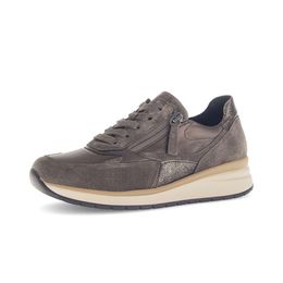 Gabor Damen Sneaker "Sneaker low Materialmix Leder/Lederimitat", Gr. 35braun, Schuhe