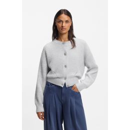 BOSS Orange Damen Cardigan "Fernard Premium Damenmode"open grau 061, Gr. XL, unifarben, Strick, Obermaterial: 35% Alpaka, 35% Wolle, 30% Polyamid,