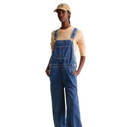 Marc O'Polo Damen Overall "aus Rigid Denim ohne Elasthan"dunkelblau, Gr. XXL, MARC O'POLO DENIM, unifarben, Obermaterial: 100% Baumwolle, Overalls