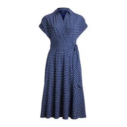 Lauren Ralph Lauren Plus Kleid 'FRATILLIO' Damen Gr&ouml;&szlig;e 48 navy / wei&szlig; Winterkleid