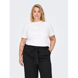 Only CARMAKOMA Damen T-Shirt "CARJEN SS JEANS TEE JRS"hellwei&szlig;, Gr. M, unifarben, Jersey, Obermaterial: 100% Baumwolle, Shirts, Baumwolle, regular fit