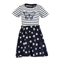 Blue Seven Kleid M&auml;dchen Gr&ouml;&szlig;e 110 navy / gelb / wei&szlig;