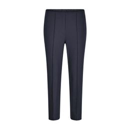 GOLDNER Damen Stretch-Hose "Kurzgr&ouml;&szlig;e Elegante 7/8-Hose mit Biesen", blau, Gr. 20, Obermaterial: 67% Baumwolle CO. 28% Polyamid PA. 5% Elasthan EL.,