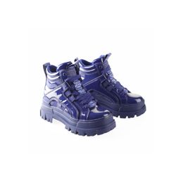 Buffalo Damen Stiefel "Buffalo Aspha NC Mid Vegan Patent", Gr. 38lila, Kunstfaser, unifarben, Schuhe