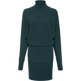 bonprix Damen Strickkleid, blau, Gr. 36, Obermaterial: 50% Viskose, 26% Polyamid, 24% Polyester, Kleider, mit Rollkragen, aus Viskose, Polyamid und