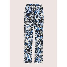 Madeleine Mode MADELEINE Damen Chinos "Druckhose Sommerhose mit Allover-Print", wei&szlig;, Gr. 19, Obermaterial: 100% Viskose CV., Hosen