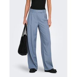 Only Damen Anzughose "ONLLINDA HW STR MEL PANTS TLR NOOS"vintage indigo detail:melange, Gr. XL, meliert, Web, Obermaterial: 97% Polyester, 3%