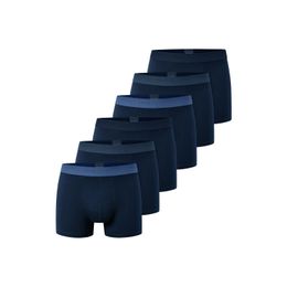 Schiesser Herren Boxershorts "Boxershort 6PACK Shorts "95/5" 6er Pack", Gr. XXL, blau, Obermaterial: 95% Baumwolle CO. 5% Elasthan EL., Unterhosen