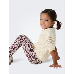 KIDS Only M&auml;dchen Strickjacke "KMGMEGAN LIFE LS CARDIGAN KNT NOOS"wei&szlig;cap gray, Gr. 116, Strukturmuster, unifarben, Strick, Obermaterial: 100%