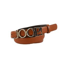 JOOP! JOOP Damen Lederg&uuml;rtelcognac, Gr. 80, Rindsleder, G&uuml;rtel, mit Logo-Pinschlie&szlig;e, Breite 2 cm