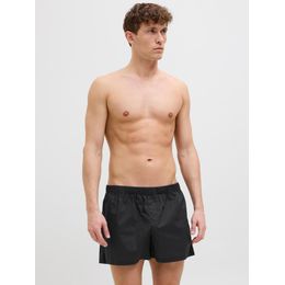 Jack & Jones JACK & JONES Herren Boxershorts "JACMILANO WOVEN BOXERS 3 PACK NOOS", Gr. M, schwarz, Jersey, Obermaterial: 100% Baumwolle, gestreift, kariert,