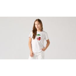LEVI'S KIDS M&auml;dchen T-Shirt "LVG DISCO CHERRY SS TEE", wei&szlig;, Gr. 16, bedruckt, Jersey, Obermaterial: 60% Baumwolle, 40% Polyester, Shirts, for Girls,