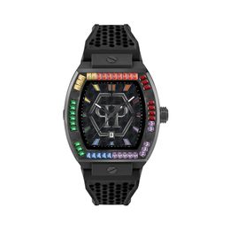 Philipp Plein Analog Watch ' Hexagon ' male Black size One Size