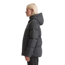 Marc O'Polo MARC O'POLO Damen Outdoorjacke "aus recyeltem Flanell"dunkelgrau melange, Gr. 40, unifarben, Obermaterial: 62% Polyester, 20% Viskose, 15%