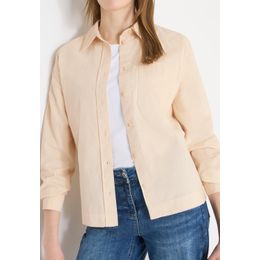 Cecil Damen Hemdblusepearl beige, Gr. XXL, unifarben, Web, Obermaterial: 100% Baumwolle, Blusen, in feiner Cord-Qualit&auml;t