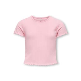 KIDS Only M&auml;dchen T-Shirt "KOGNELLA S/S O-NECK TOP NOOS JRS"romance rose, Gr. 146, Shirts, mit s&uuml;&szlig;er Wellenkante