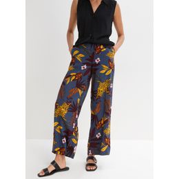 bonprix Damen Marlene-Hose "Marlenehose aus reiner Viskose", grau, Gr. 52, Obermaterial: 100% Viskose, Hosen, aus Viskose, Loose Fit, weiter