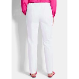 GOLDNER Damen Chinohose "Kurzgr&ouml;&szlig;e Jerseyhose mit Schlupfbund", wei&szlig;, Gr. 20, Obermaterial: 78% Baumwolle CO. 18% Polyester PES. 4% Elasthan EL.,