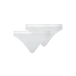 Chantelle Damen String "String Tanga Cozy Chic 2P 2er Pack", Gr. S, wei&szlig;, Obermaterial: 80% Modal CMD. 20% Elasthan EL., Unterhosen