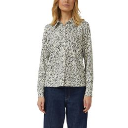 s.Oliver Damen Langarmbluse, bunt, Gr. 44, gemustert, Jersey, Obermaterial: 95% Baumwolle, 5% Elasthan, Blusen, mit Allover-Druck