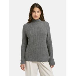 Smith & Soul Rollkragenpullover SMITH & SOUL, Damen, Gr. S, dunkelgrau, Rippstrick, Material: 35% Polyamid, 30% Viskose, 30% Wolle, 5% Kaschmir, unifarben, regular fit normal, Rundhals, Raglan&auml;rmel gerader Abschluss, Pullover Rollkragenpullover, im Rippstrickmuster