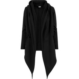 Urban Classics Damen Strickjacke "Urban Classics Damen Ladies Hooded Sweat Cardigan", schwarz, Gr. XS, unifarben, 80% Baumwolle, 20% Polyester,