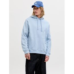 Jack & Jones JACK & JONES Herren Kapuzensweatshirt "JORNORREBRO EMB SWEAT HOOD NOOS"cashmere blau, Gr. M, unifarben, angeraute Sweatware, Obermaterial: 89%
