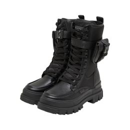 Buffalo Damen Stiefel "Buffalo ASPHA COM HI - VEGAN NAPPA/NYLON", Gr. 37schwarz, Kunstfaser, unifarben, Schuhe