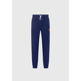 Champion Jungen Jogginghose "Graphic Terry Elastic Cuff", blau, Gr. S, Obermaterial: 54% Baumwolle, 46% Polyester, Hosen, f&uuml;r sportliche Aktivit&auml;ten