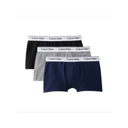 Kinder Trunk "3PK TRUNK", Calvin Klein Underwear, Gr. 152pvhschwarz, grau, schwarziris, Jersey, Obermaterial: 95% Baumwolle, 5% Elasthan, unifarben,