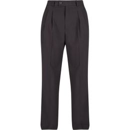 Stoffhose Urban Classics "Urban Classics Herren Double Pleated Pants", Herren, Gr. 36, Normalgr&ouml;&szlig;en, schwarz, 67% Polyester, 33% Viskose, unifarben, slim fit, Hosen Stoffhose