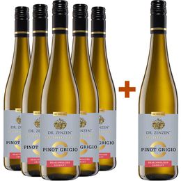 Weinkellerei Einig-Zenzen 5+1 Paket Pinot Grigio alkoholfrei Grauburgunder Feinherb - Mosel &ndash; Probierpaket Deutscher Wein