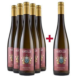 Weingut Fritzsch 5+1 Paket Sprendlinger Chardonnay 2025 Trocken - Wi&szlig;berg Rheinhessen &ndash; Probierpaket Qualit&auml;tswein