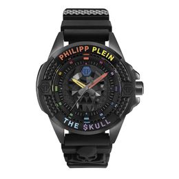 Philipp Plein Analoguhr 'THE $KULL' Herren Gr&ouml;&szlig;e One Size blau / gelb / orange / schwarz