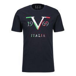 19V69 Italia T-Shirt 'Pedro' Herren Gr&ouml;&szlig;e XL dunkelblau / gr&uuml;n / rot / wei&szlig;